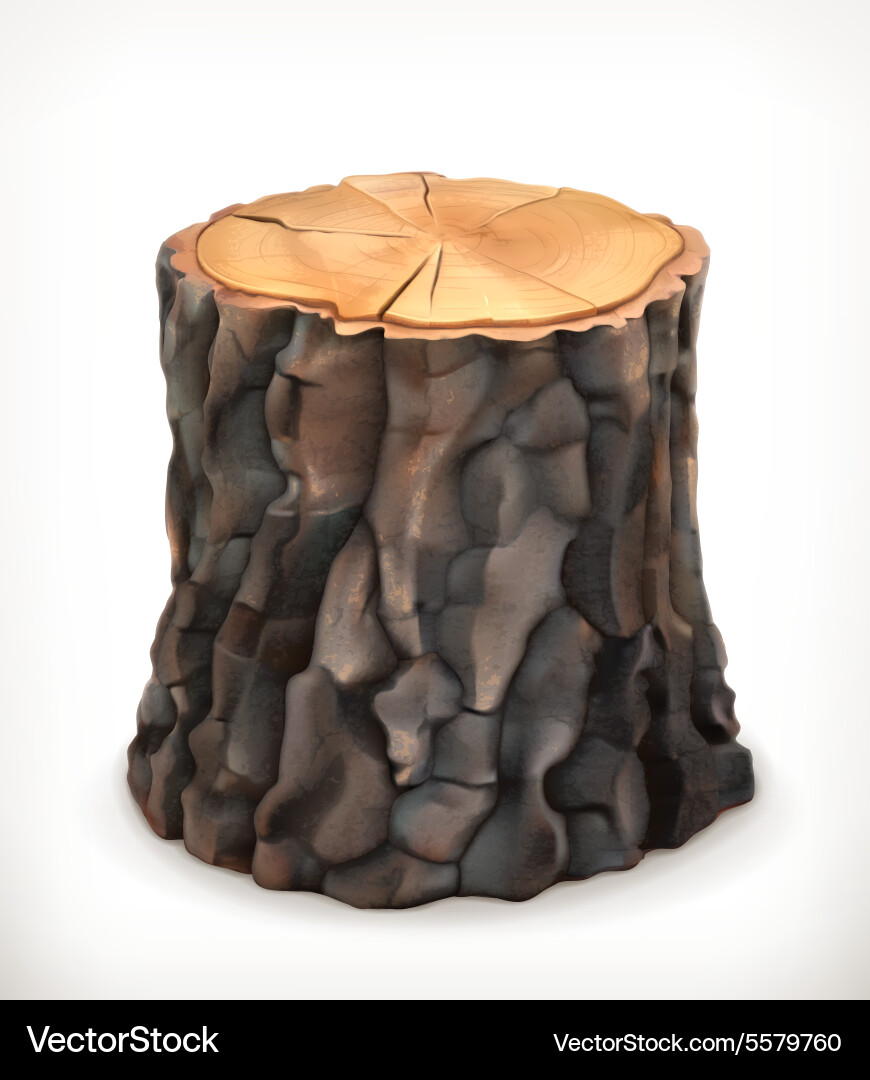 Tree stump icon Royalty Free Vector Image - VectorStock