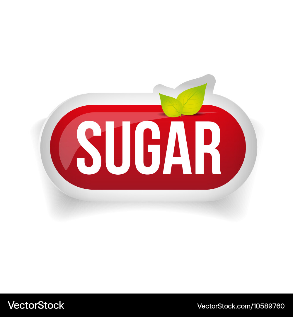 Zucker Knopf Symbol rot Lizenzfreies Vektorbild