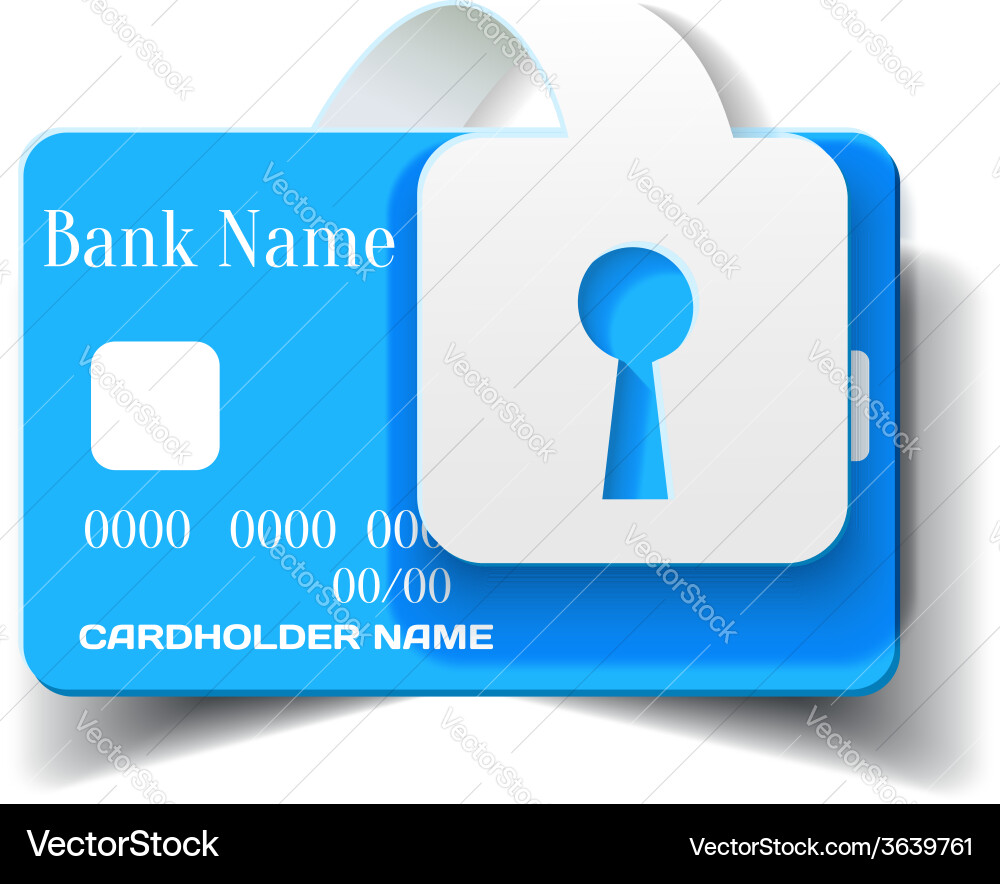 Credit card protection concept icon Royalty Free Vector