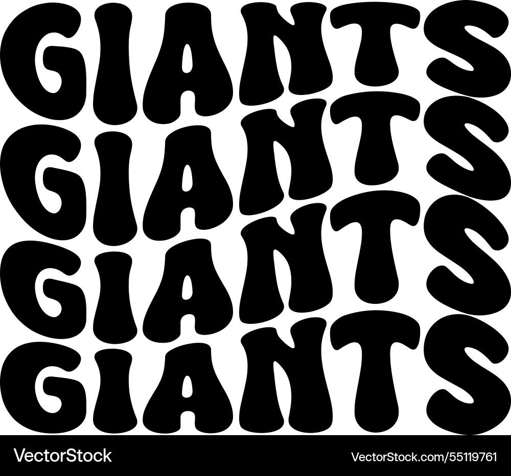 Giants design on white background Royalty Free Vector Image