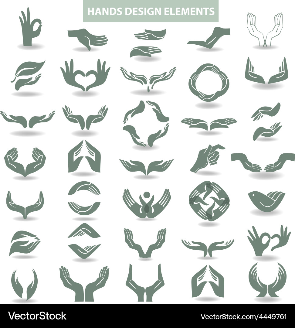 Hands design element Royalty Free Vector Image