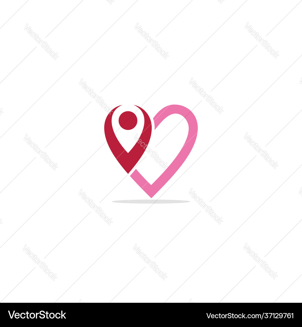 Heart Valentine Logo Collection Royalty Free Vector Image