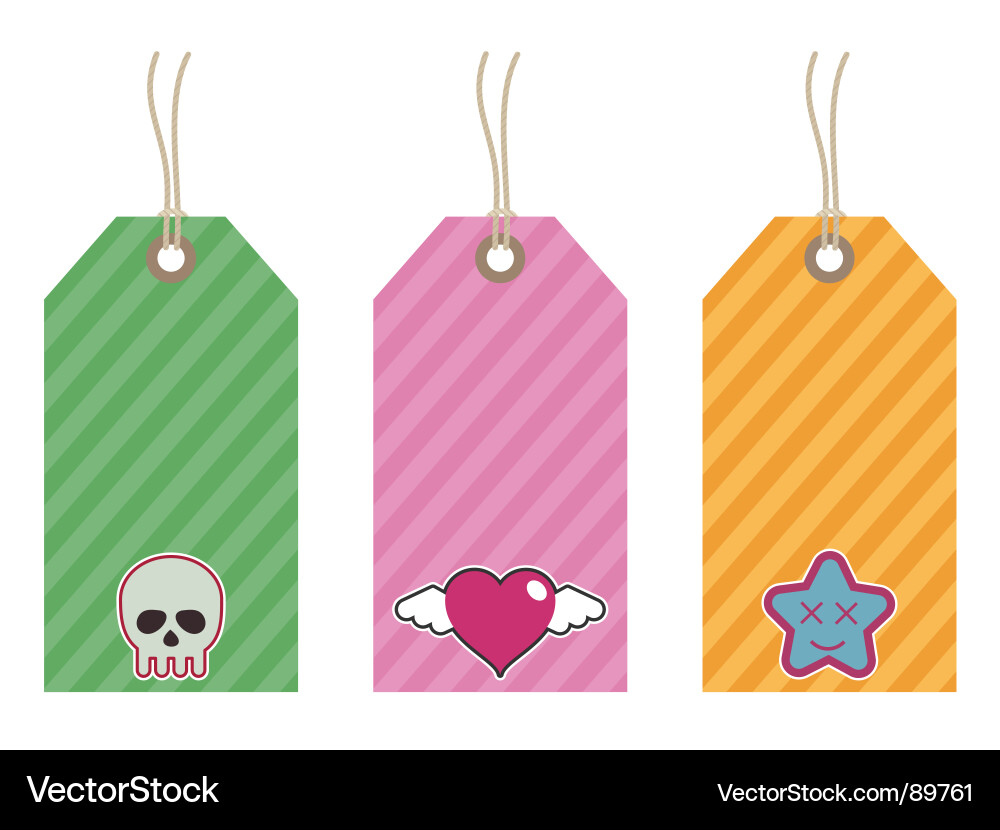 Kids tags Royalty Free Vector Image - VectorStock