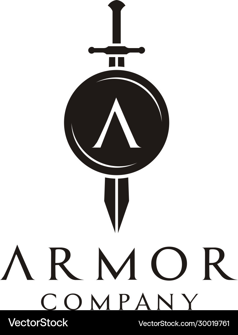 Knight Shield Logo - A Initial Royalty Free Vector Image