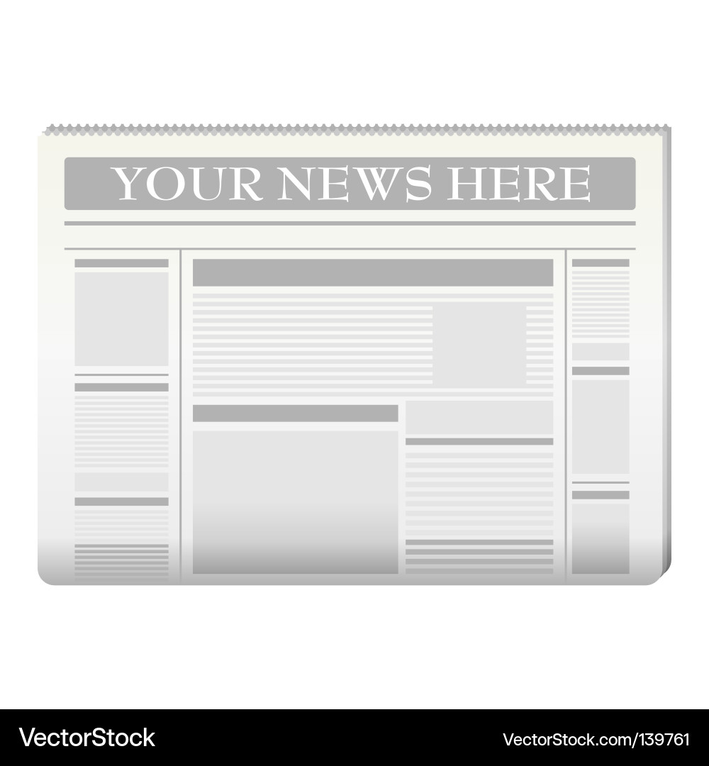 Newspaper template Royalty Free Vector Image - VectorStock