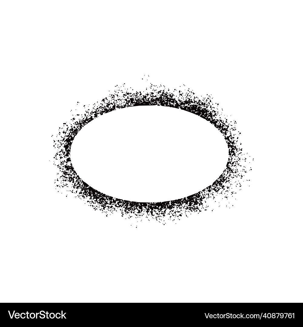Stencil spray effect paint frame Royalty Free Vector Image