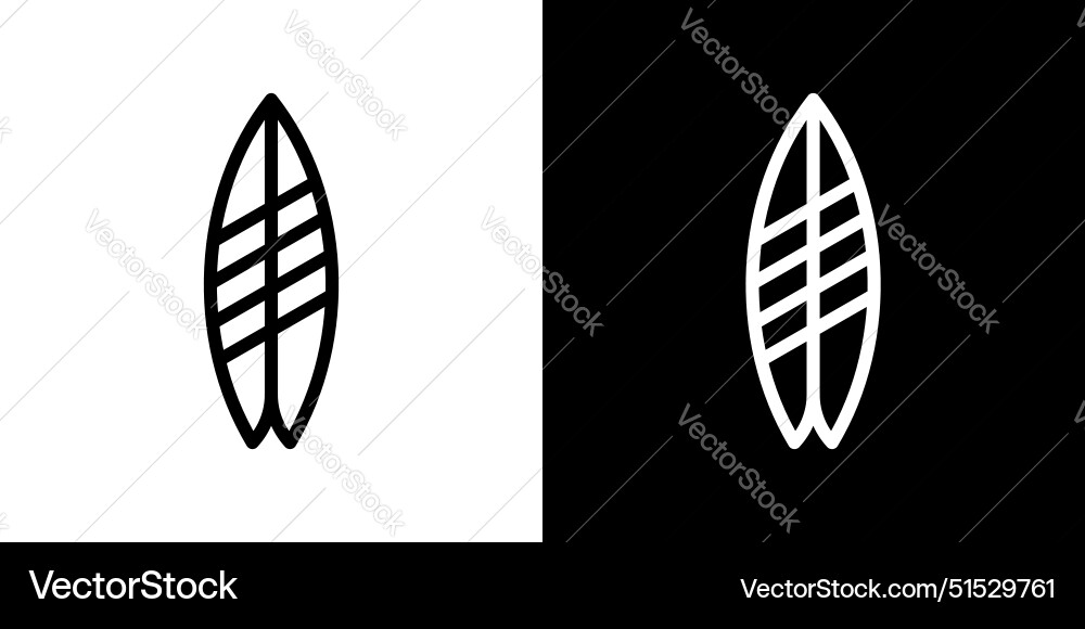 Surfing icon set surf board symbol summer beach Vector Image
