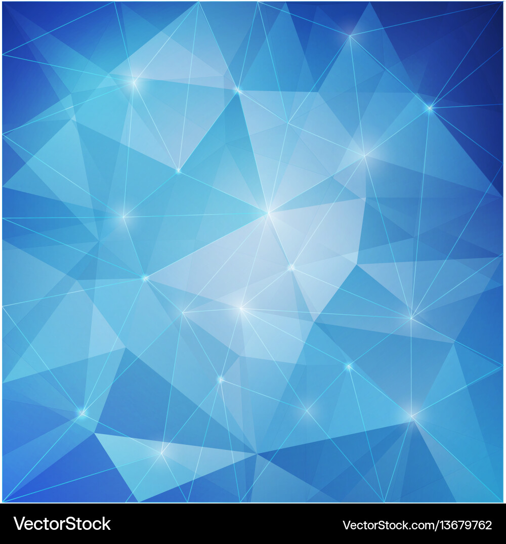 Abstract blue triangle background Royalty Free Vector Image
