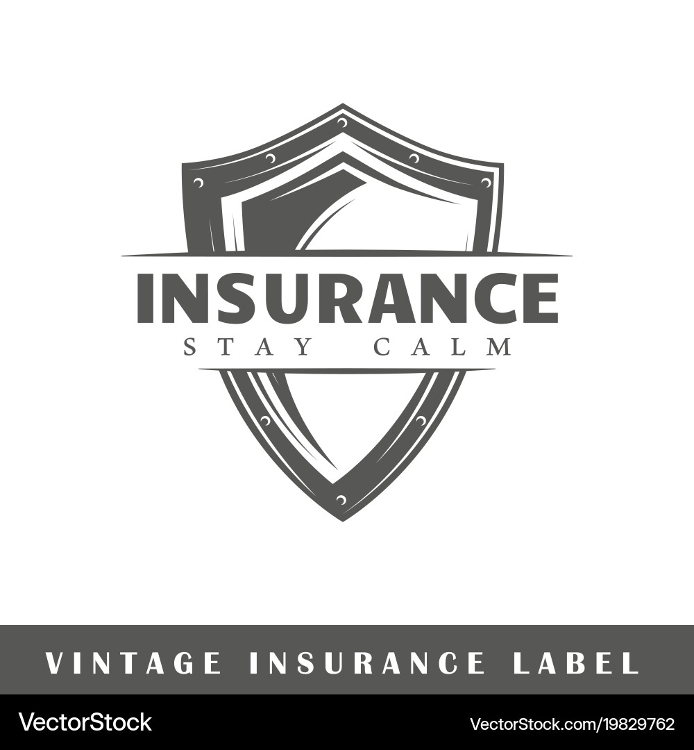 Insurance label Royalty Free Vector Image - VectorStock