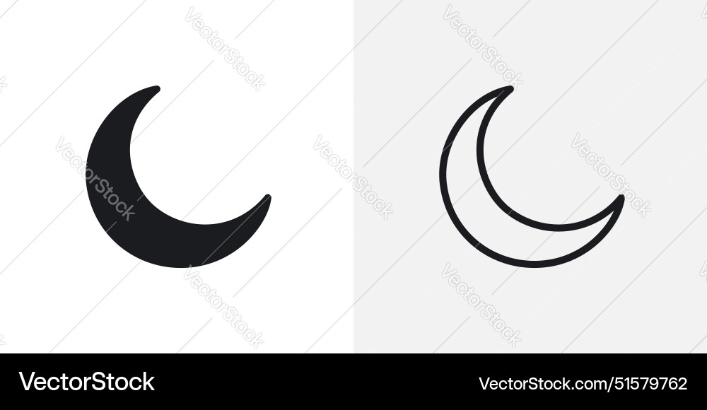 Moon icon set Royalty Free Vector Image - VectorStock