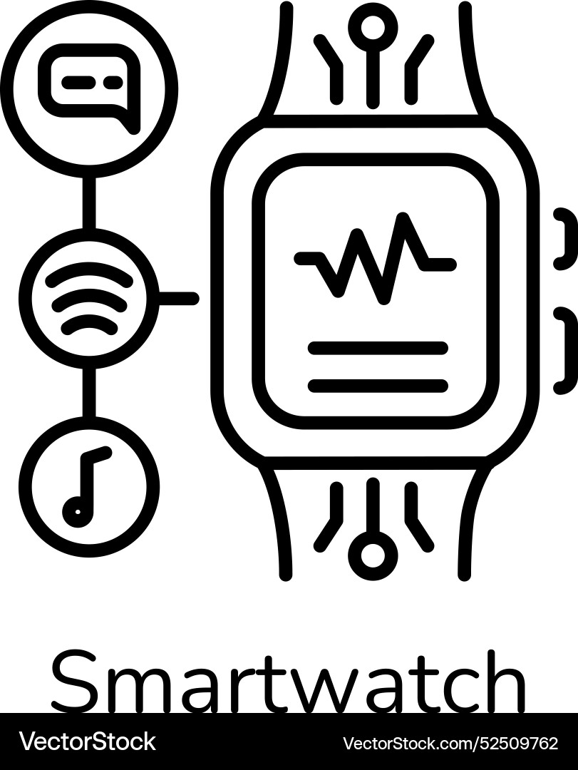 Smartwatch Royalty Free Vector Image - VectorStock