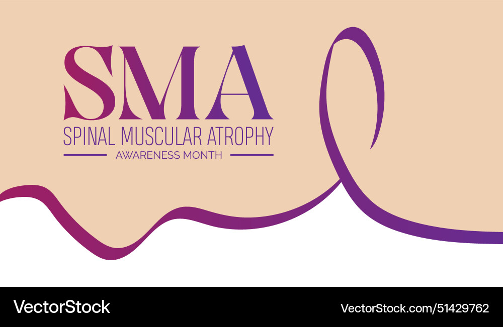 Spinal muscular atrophy awareness month Royalty Free Vector