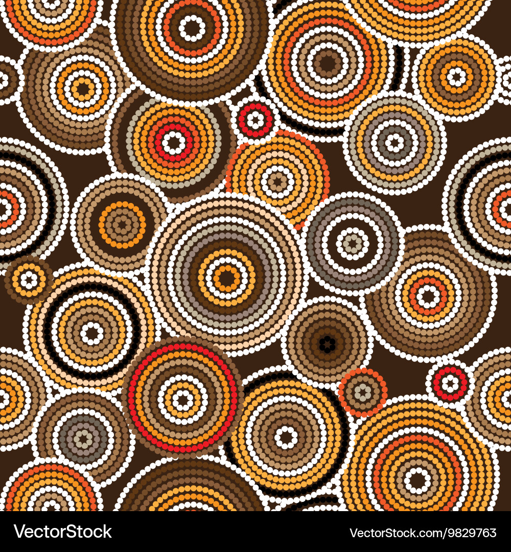 Aboriginal art seamless background Royalty Free Vector Image