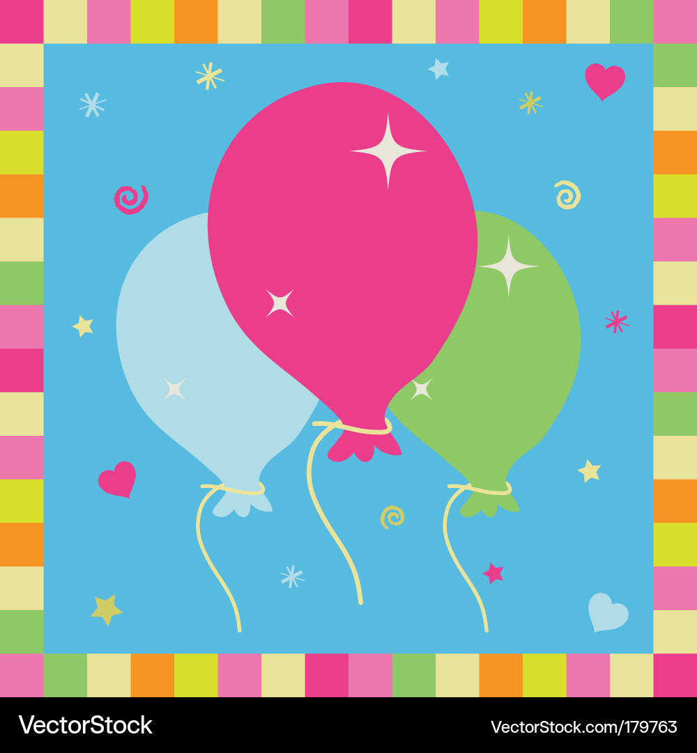 Balloon card Royalty Free Vector Image - VectorStock