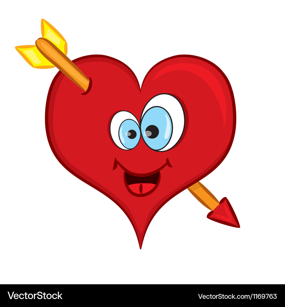Cartoon heart Royalty Free Vector Image - VectorStock