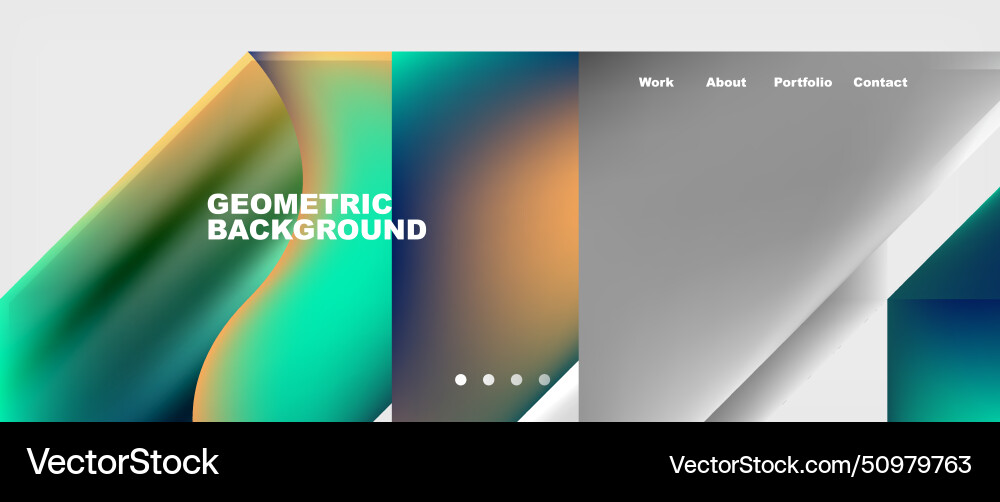 Minimal geometric web site page template design Vector Image