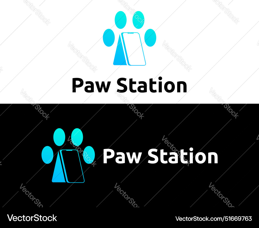 Paw logo Royalty Free Vector Image - VectorStock