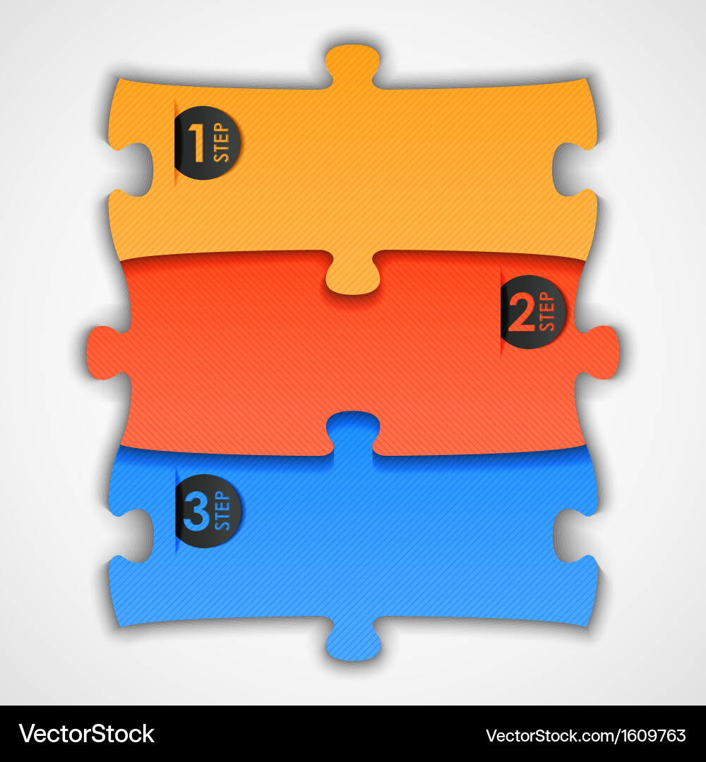 Puzzle step background Royalty Free Vector Image
