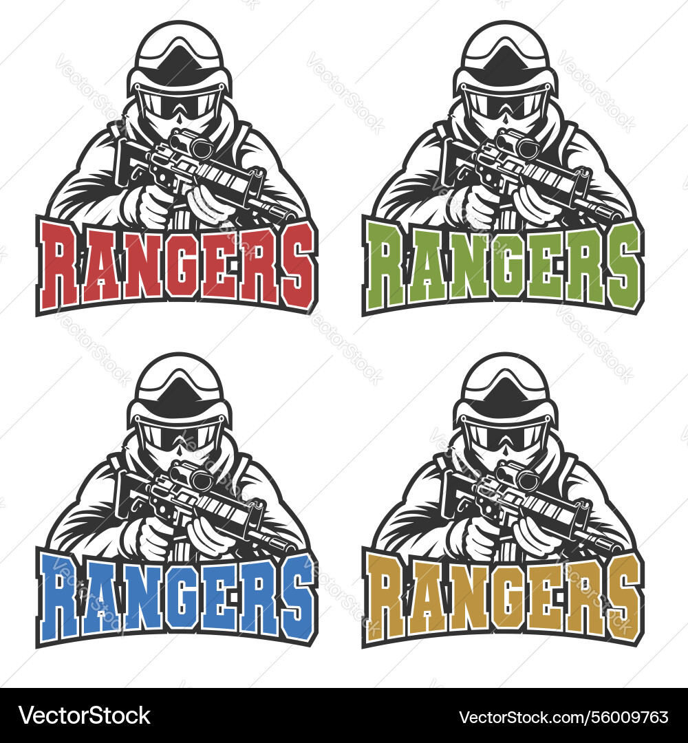 Rangers clip art design mascot Royalty Free Vector Image