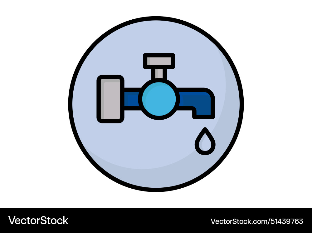 Water supply icon faucet related Royalty Free Vector Image
