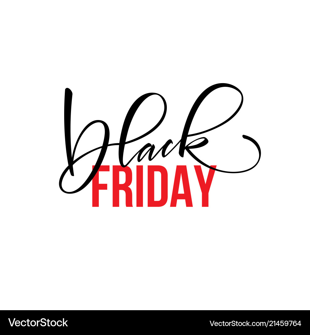 Black friday lettering design for advertising Vector Image