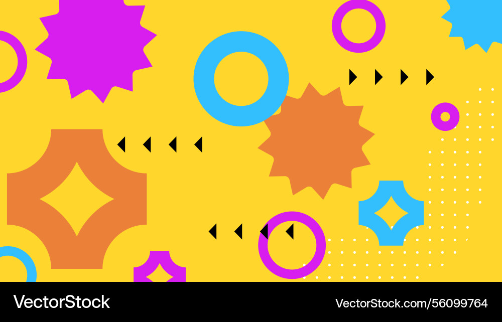 Colorful geometric abstract background with bold Vector Image