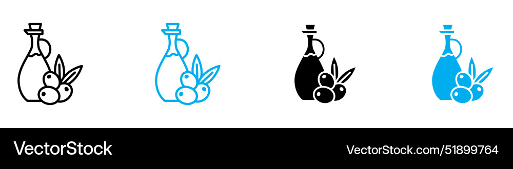 Olive oil icon set collection for web Royalty Free Vector