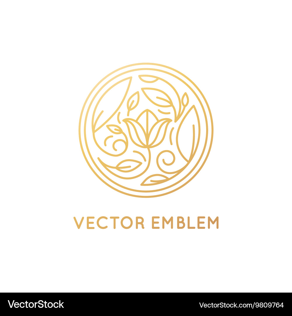 Simple and elegant logo design template in trendy Vector Image