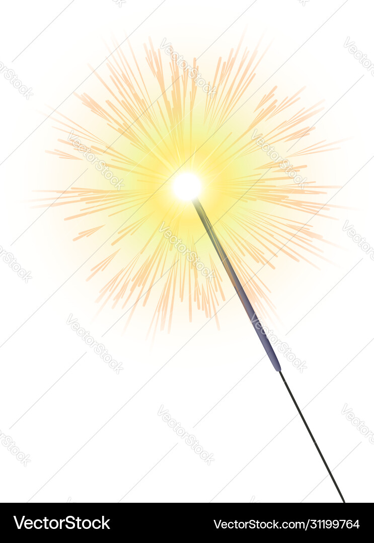 Sparkler bonfire icon cartoon style Royalty Free Vector