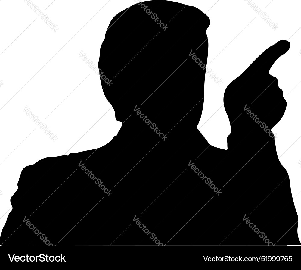 Donald trump silhouette Royalty Free Vector Image
