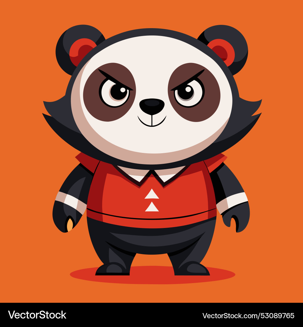 Elegant panda silhouette art Royalty Free Vector Image