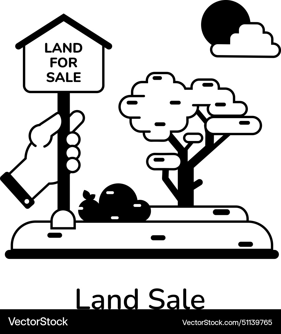 Land sale Royalty Free Vector Image - VectorStock