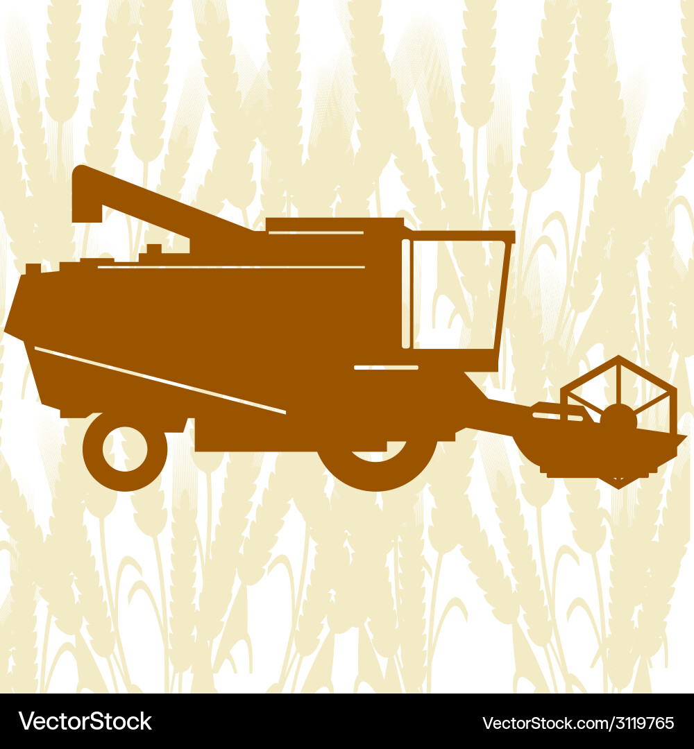 Modern Combine Harvester Royalty Free Vector Image