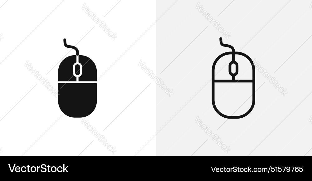 Mouse icon set Royalty Free Vector Image - VectorStock