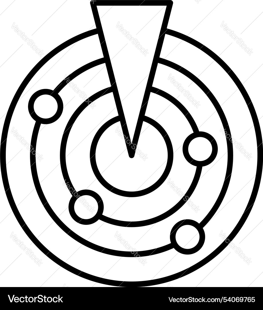 Radar line icon design Royalty Free Vector Image