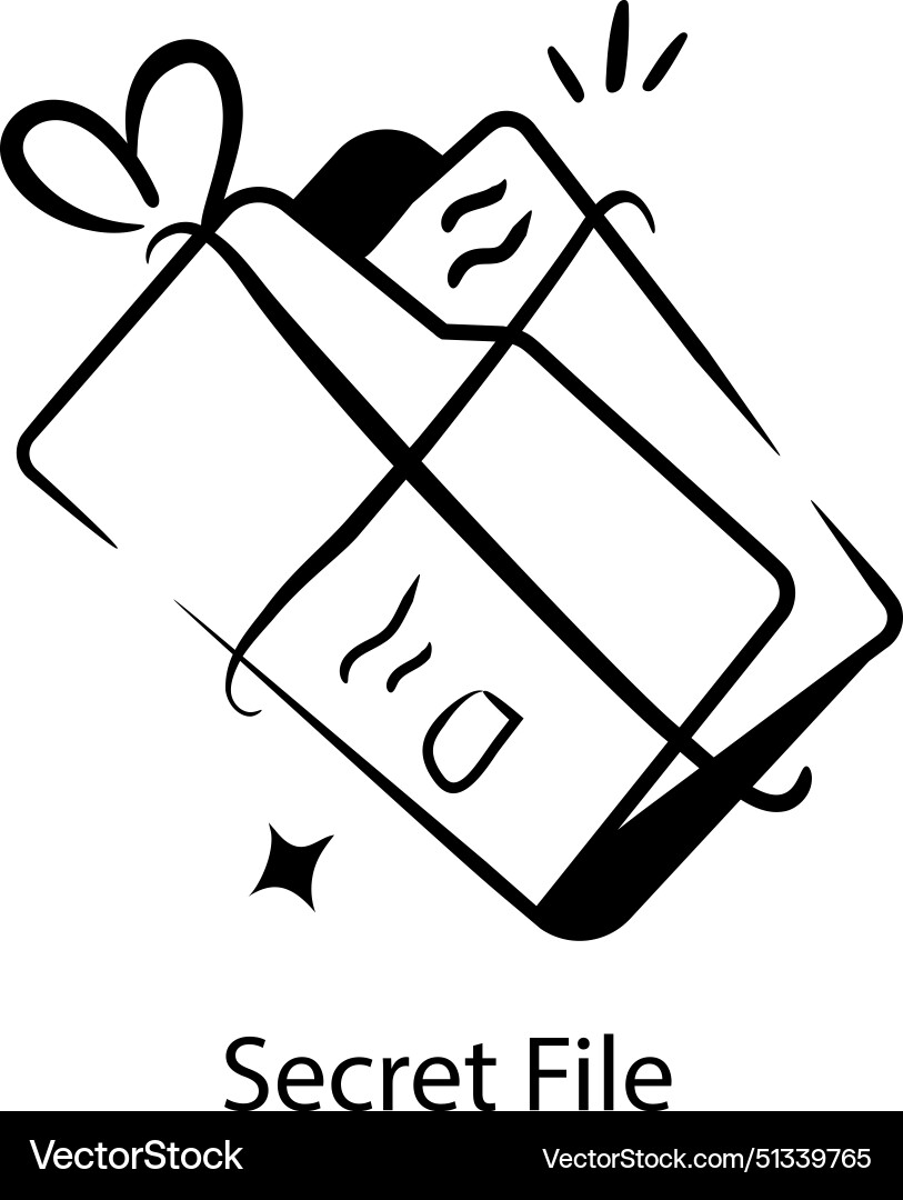 Secret file Royalty Free Vector Image - VectorStock