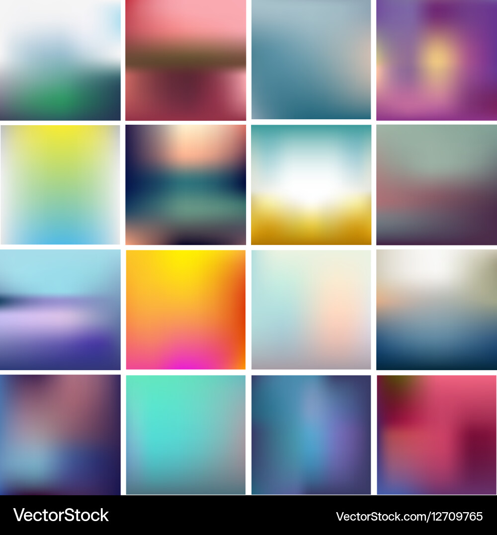 Set of blurred abstract backgrounds Royalty Free Vector