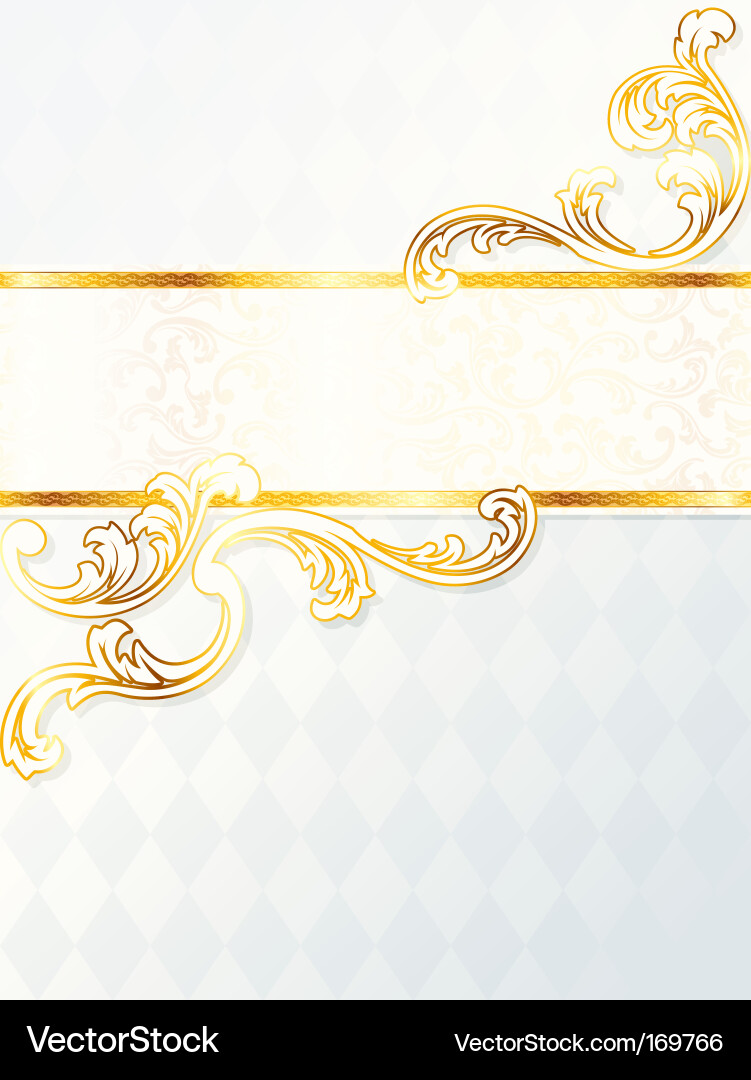 Beautiful vertical rococo wedding banner Vector Image