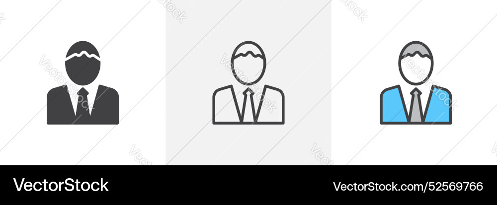 Businessman icon set on white background Vector Image