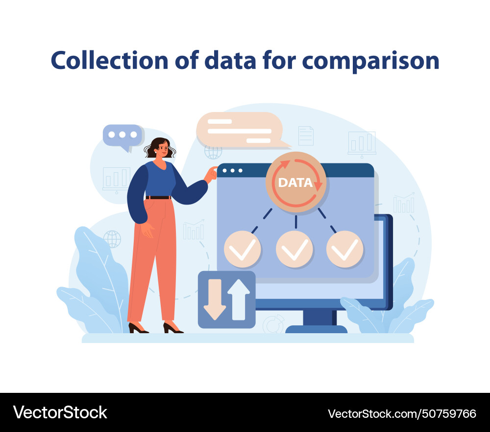 Data collection for benchmarking Royalty Free Vector Image