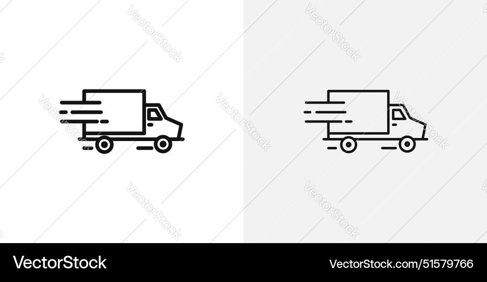 Moving truck icon set Royalty Free Vector Image