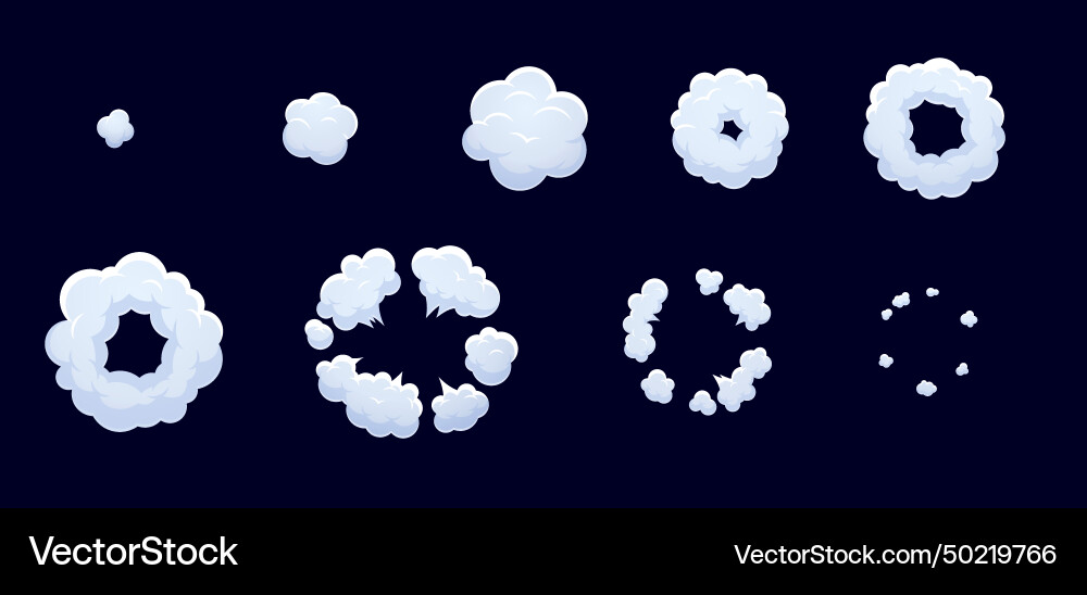 Smoke cloud explosion sprite or bomb blast effects