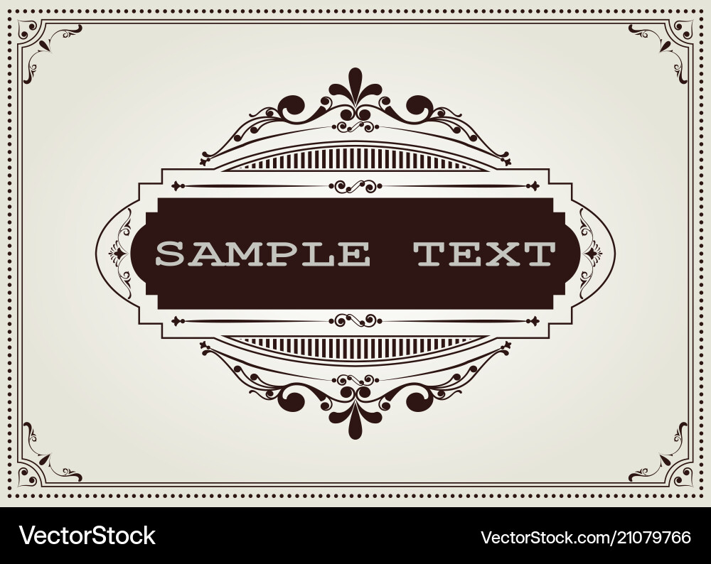 Vintage frame (21079766) – Royalty-Free Vector | VectorStock