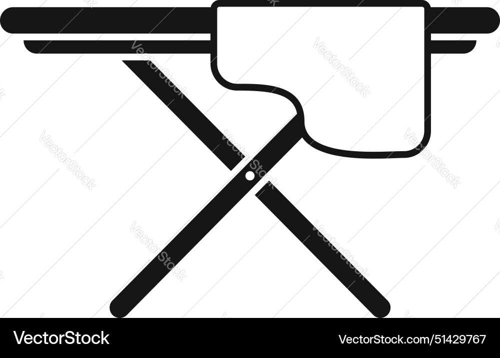 An ironing board with cloth Royalty Free Vector Image