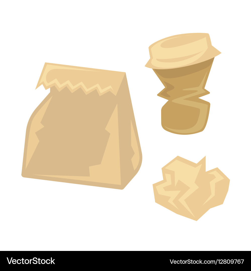 Crumpled paper garbage in rubbish bin Royalty Free Vector