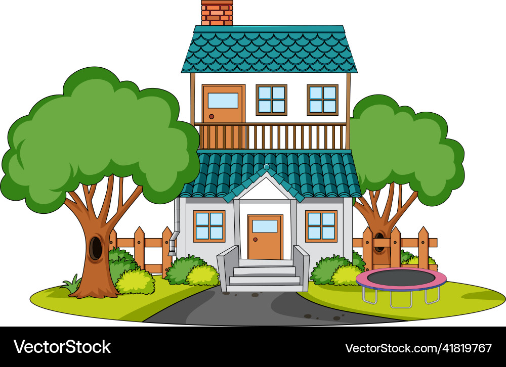Doodle house cartoon design Royalty Free Vector Image