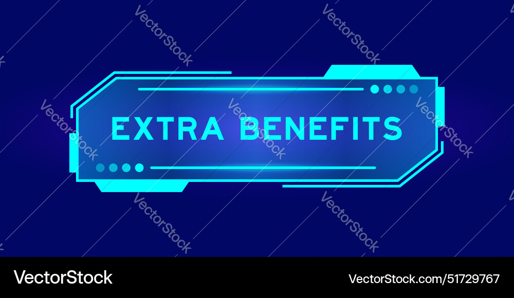 Futuristic hud banner that have word extra Vector Image