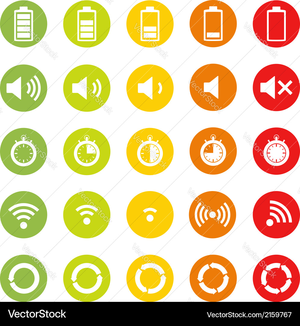 Indicators icons Royalty Free Vector Image - VectorStock