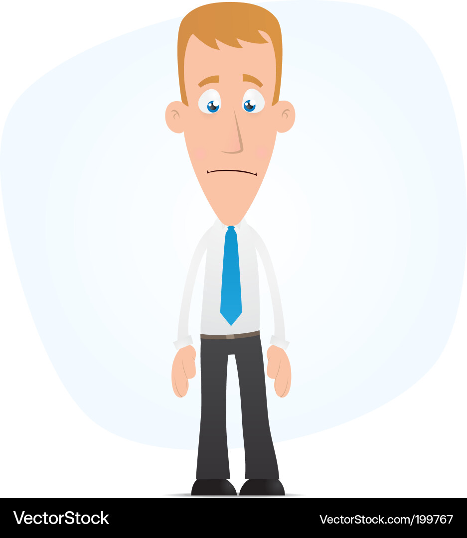 Sad manager Royalty Free Vector Image - VectorStock