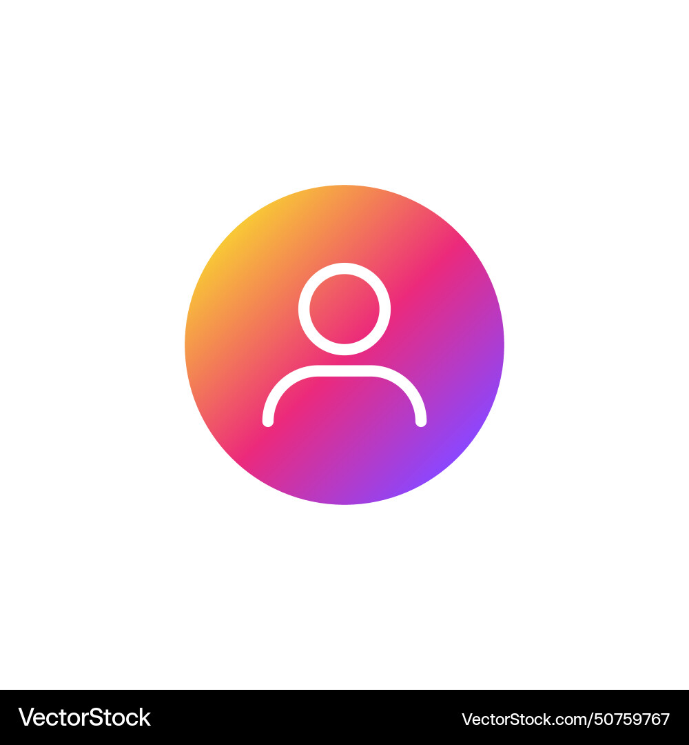 User profile gradient icon modern identity Vector Image